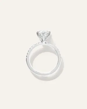 Quince Lab Grown Diamond Marquise Pave Engagement Ring - Platinum
