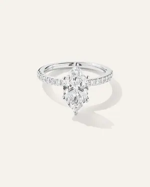Quince 2ct Lab Grown Diamond Marquise Engagement Ring - Platinum