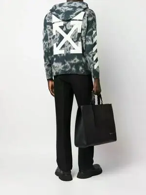 Off-White Arrows-motif Drawstring Hoodie - Grey
