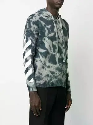 Off-White Arrows-motif Drawstring Hoodie - Grey
