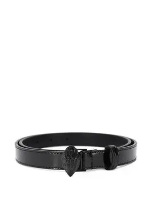 Kurt Geiger Eagle Head Patent-leather Belt - Black