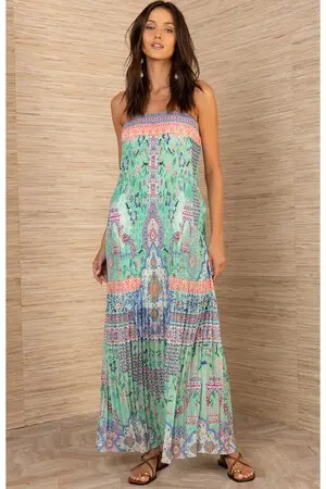 Hale Bob Olympia Chiffon Dress - Green