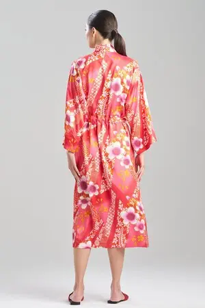 Natori Magnolia Printed Satin Robe