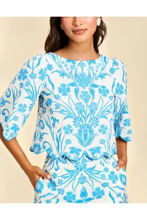 Mestiza New York Charlize Scallop Top