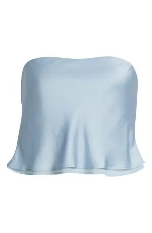 Mango Azur Strapless Crop Top
