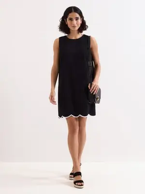 PHASE EIGHT Marta Scalloped Hem Shift Dress