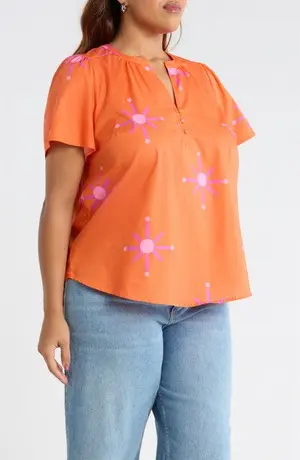 SUGARLIPS Karani Starburst Xoey Split Neck Top