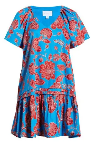 SUGARLIPS Ripon Floral Seruma Drop Waist Shift Dress