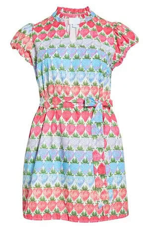SUGARLIPS Pansie Floral Orela Shift Mini Dress - Purple Multi