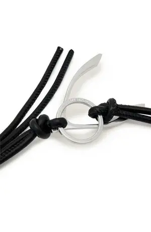 ALLSAINTS Wishbone Bag Charm - Black/silver