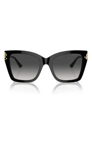 JIMMY CHOO 54mm Square Sunglasses - Black/gradient Grey