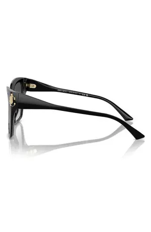 JIMMY CHOO 54mm Square Sunglasses - Black/gradient Grey