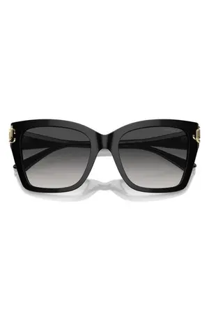 JIMMY CHOO 54mm Square Sunglasses - Black/gradient Grey