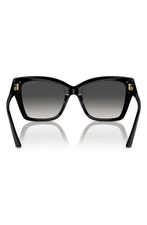 JIMMY CHOO 54mm Square Sunglasses - Black/gradient Grey