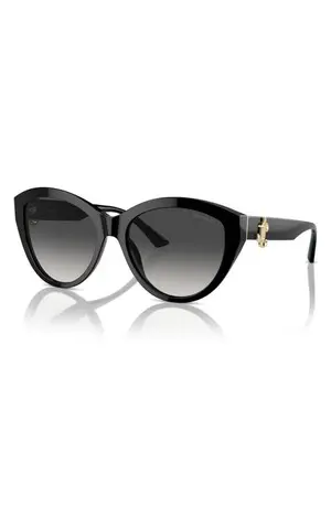 JIMMY CHOO 55mm Phantos Sunglasses - Black/gradient Grey