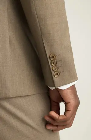 Bonobos Jetsetter Slim-fit Mélange Stretch Wool Sport Coat - Tan