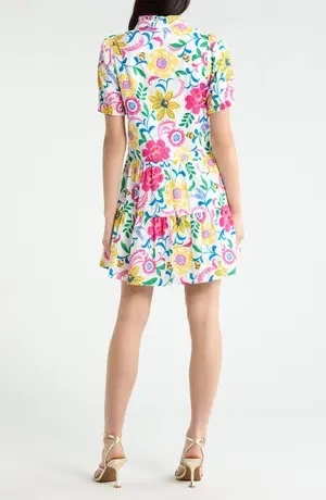 SUGARLIPS Kress Floral Domis Minidress