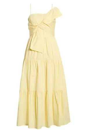 SUGARLIPS Love Letter Poplin Midi Dress - Yellow