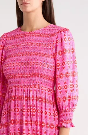 SUGARLIPS Ludlow Smocked Midi Dress