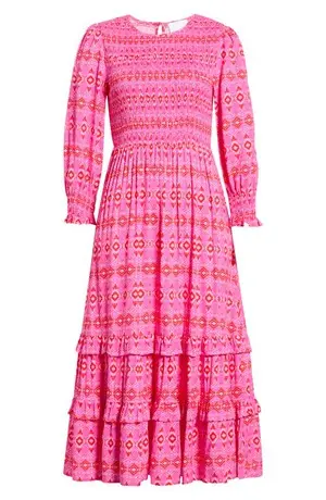 SUGARLIPS Ludlow Smocked Midi Dress