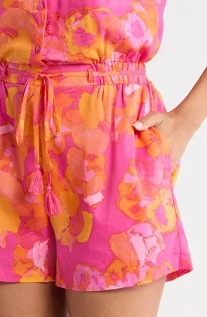 SUGARLIPS Floral Print Cotton Romper