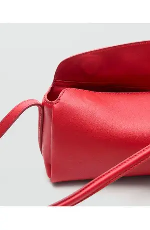 Mango Leather Shoulder Bag