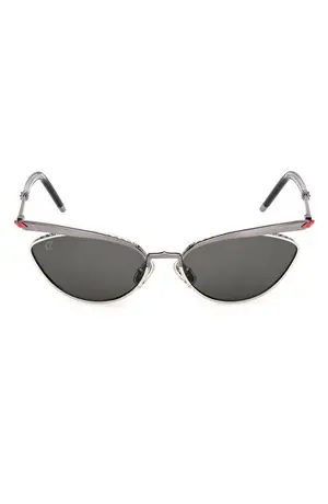 CHRISTIAN LOUBOUTIN 56mm Geometric Sunglasses - Ruthenium/palladium