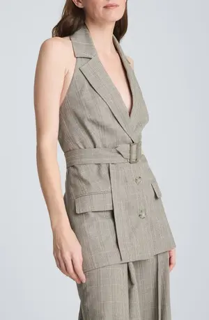 KENNETH COLE Belted Halter Vest