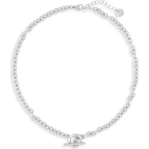 THE SIS KISS Gallery Charm Chain Necklace - Silver