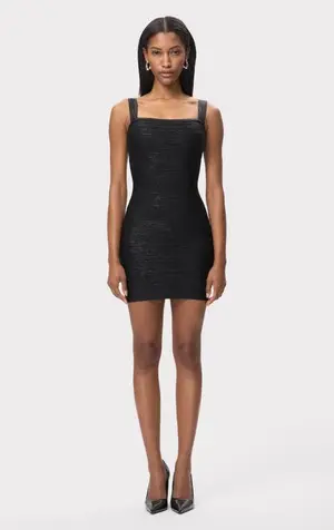 Herve Leger The Imani Metallic Foil Bandage Dress