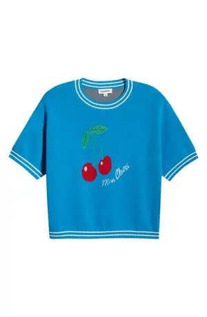 SUGARLIPS Cherry Short Sleeve Sweater