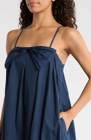 SUGARLIPS Melly Pleated Bow Maxi Dress