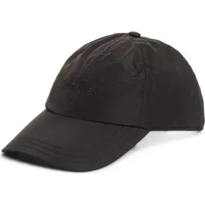 Saint Laurent Logo Embroidered Recycled Nylon Baseball Cap - Black/black