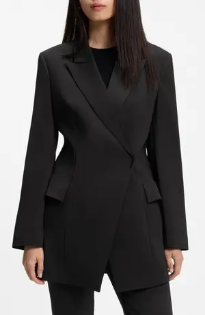 Boss Notched Lapel Outerwear For Women