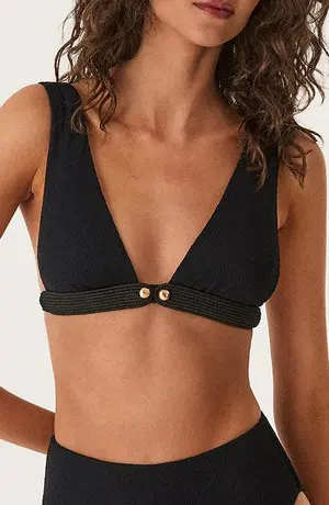 VIX PAULA HERMANNY Lian Safira Bikini Top - Black