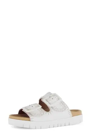 Gabor Buckle Strap Sandal - Latte