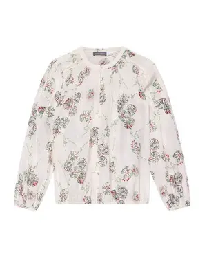 Mint Velvet Floral Smocked Peasant Blouse