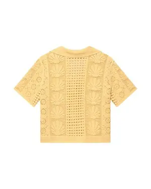 Mint Velvet Crochet Knit Shirt