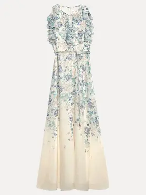PHASE EIGHT Floral Ruffle Detail Maxi Dress