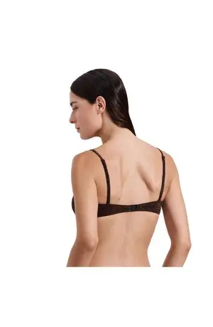 LUMA GOTTEX Luna Textured Shimmer Scoop Neck Bikini Top - Brown