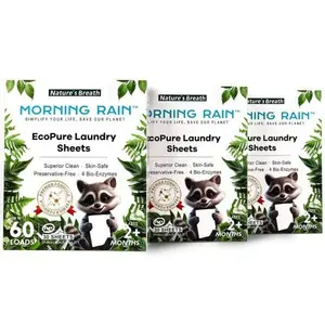 MORNINGRAIN Eco Safe Laundry Detergent Sheets, Fresh Garden Scent - Multicolored