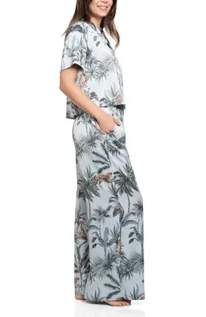 MIDNIGHT BAKERY One Way Satin Pajamas - Blue
