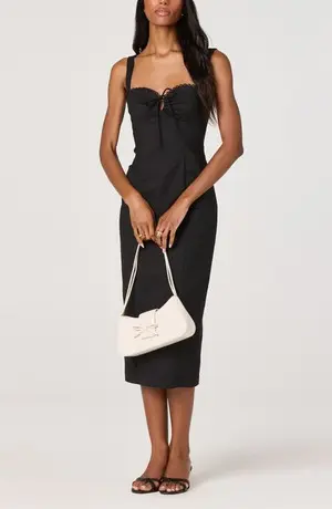 Astr The Label Raziela Scalloped Trim Pencil Dress