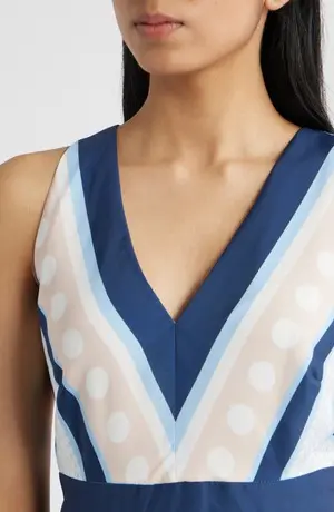 Eliza J Scarf Print Crêpe De Chine Maxi Dress
