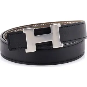 Hermès Constance Reversible Belt Leather Thin - Black