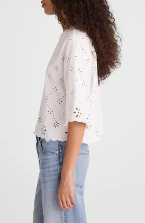 Madewell Embroidered Boxy Crop Tee