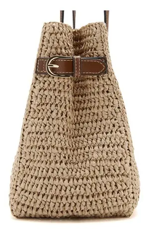 Mango Natural Fiber City Shoulder Bag