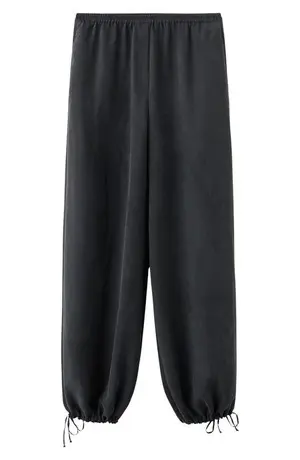 Mango Elastic Waist Balloon Pants - Black