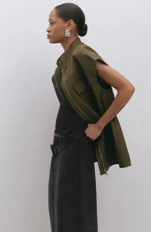 Mango Elastic Waist Balloon Pants - Black