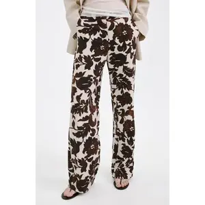 Mango Floral Print Pants